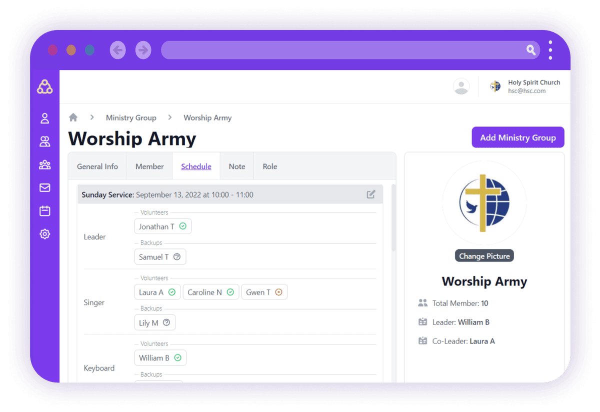 Erista | Church Management Software